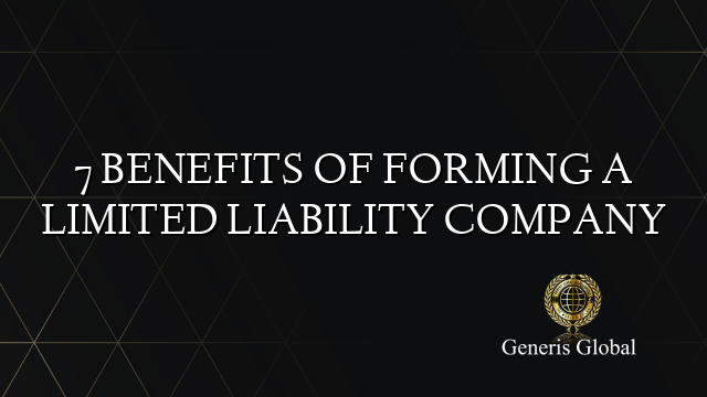 7 BENEFITS OF FORMING A LIMITED LIABILITY COMPANY