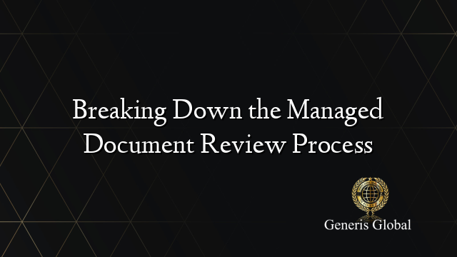 Breaking Down the Managed Document Review Process