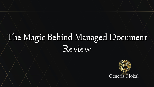 The Magic Behind Managed Document Review