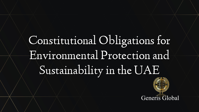Constitutional Obligations for Environmental Protection and ...