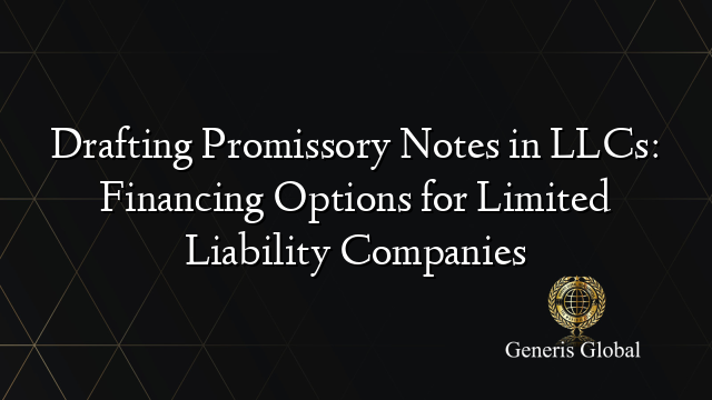 Drafting Promissory Notes in LLCs: Financing Options for Limited ...