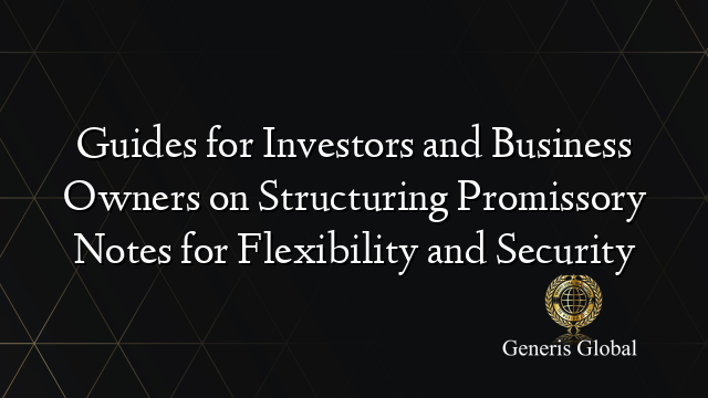 Guides for Investors and Business Owners on Structuring Promissory ...