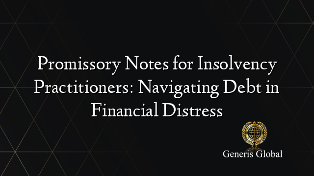 Promissory Notes for Insolvency Practitioners: Navigating Debt in ...