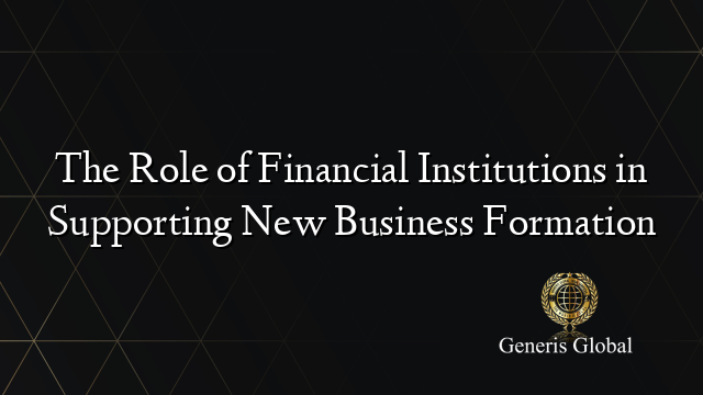 The Role of Financial Institutions in Supporting New Business Formation
