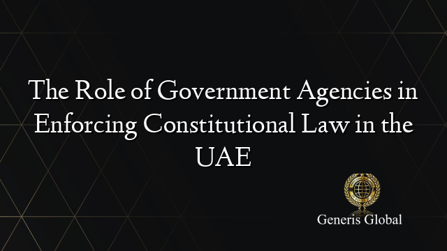 The Role of Government Agencies in Enforcing Constitutional Law in the UAE