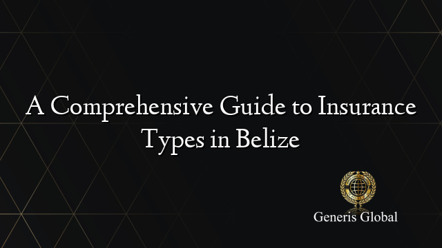 A Comprehensive Guide to Insurance Types in Belize