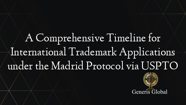 A Comprehensive Timeline for International Trademark Applications under ...