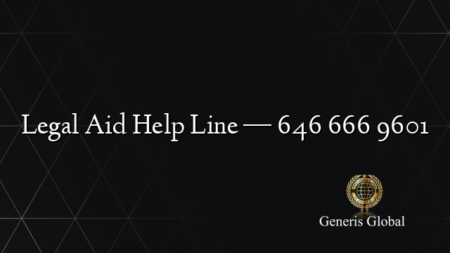 Legal Aid Help Line — 646 666 9601 - Top Rated