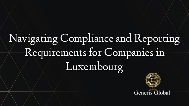 Navigating Compliance and Reporting Requirements for Companies in ...