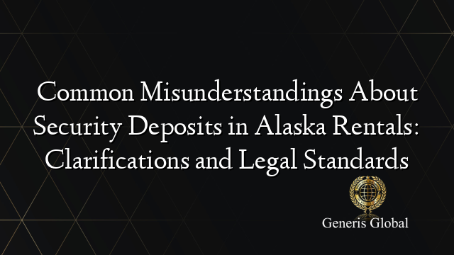 Common Misunderstandings About Security Deposits in Alaska Rentals ...