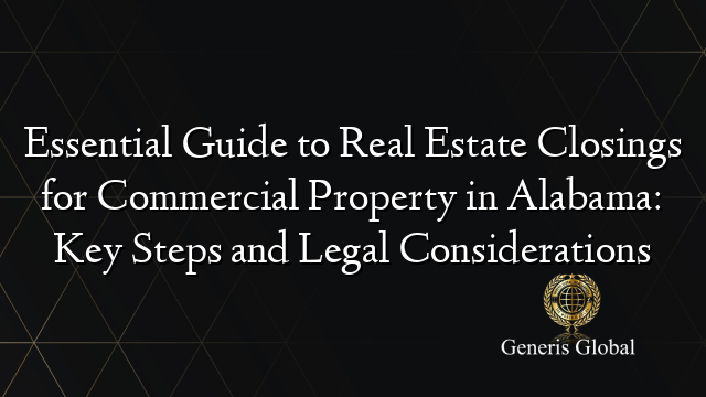 Essential Guide to Real Estate Closings for Commercial Property in ...