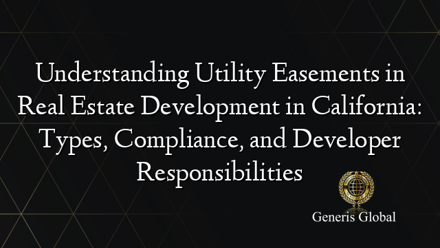 Understanding Utility Easements in Real Estate Development in ...