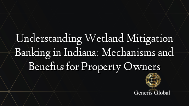 Understanding Wetland Mitigation Banking in Indiana: Mechanisms and ...