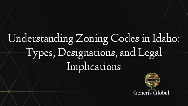 Understanding Zoning Codes in Idaho: Types, Designations, and Legal ...