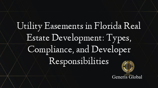 Utility Easements in Florida Real Estate Development: Types, Compliance ...