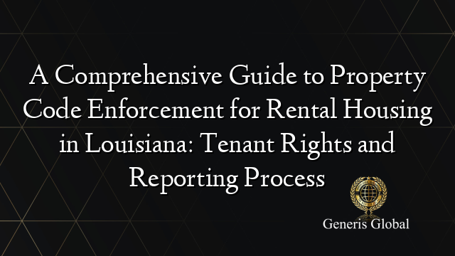 A Comprehensive Guide to Property Code Enforcement for Rental Housing ...