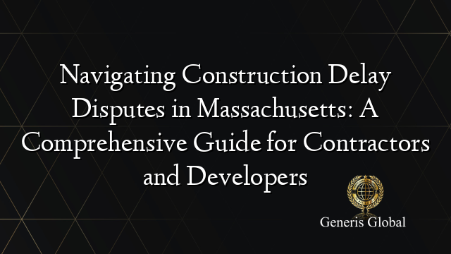 Navigating Construction Delay Disputes in Massachusetts: A ...