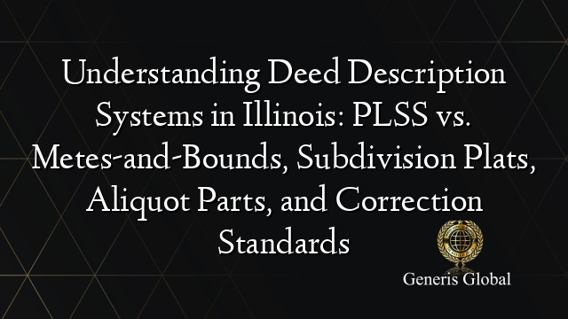 Understanding Deed Description Systems in Illinois: PLSS vs. Metes-and ...
