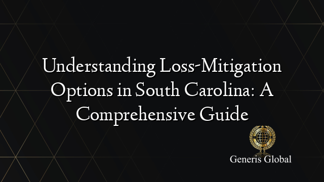 Understanding Loss-Mitigation Options in South Carolina: A ...