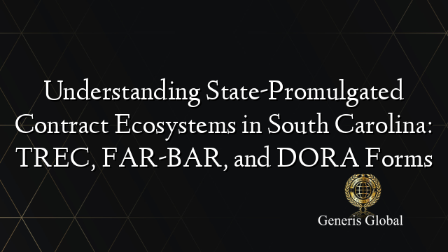 Understanding State-Promulgated Contract Ecosystems in South Carolina ...