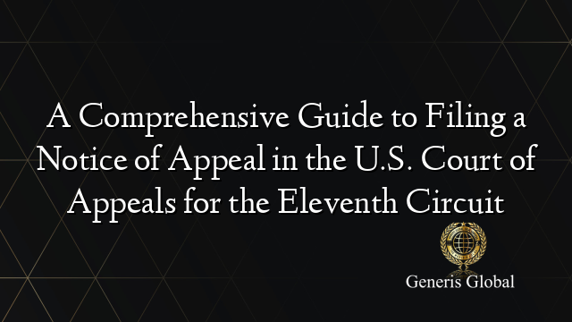 A Comprehensive Guide to Filing a Notice of Appeal in the U.S. Court of ...