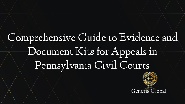 Comprehensive Guide to Evidence and Document Kits for Appeals in ...