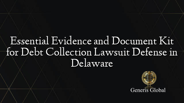 Essential Evidence and Document Kit for Debt Collection Lawsuit Defense ...