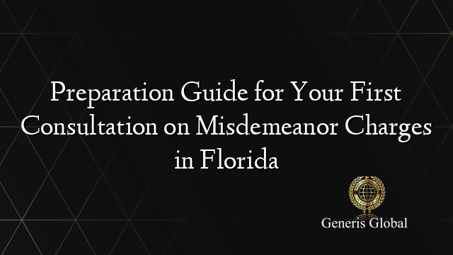 Preparation Guide for Your First Consultation on Misdemeanor Charges in ...