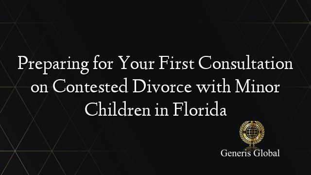 Preparing for Your First Consultation on Contested Divorce with Minor ...