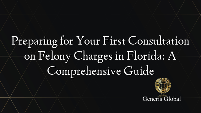Preparing for Your First Consultation on Felony Charges in Florida: A ...