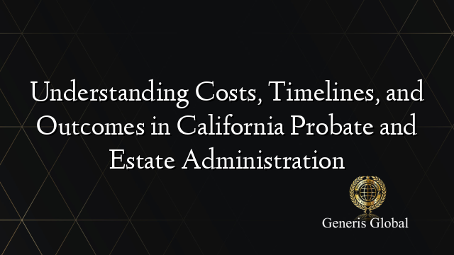 Understanding Costs, Timelines, and Outcomes in California Probate and ...