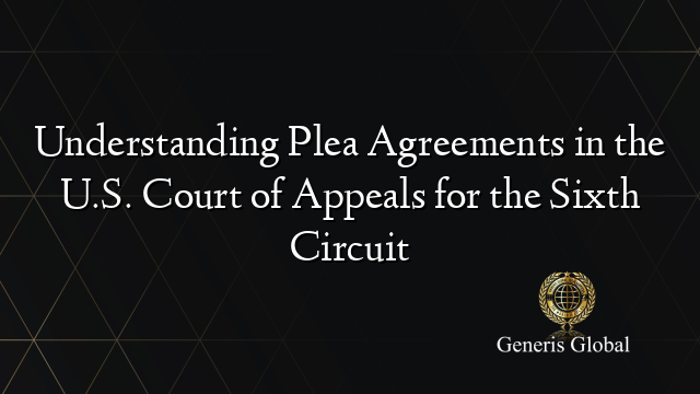 Understanding Plea Agreements in the U.S. Court of Appeals for the ...