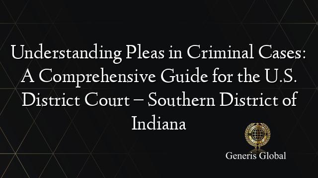 Understanding Pleas in Criminal Cases: A Comprehensive Guide for the U ...