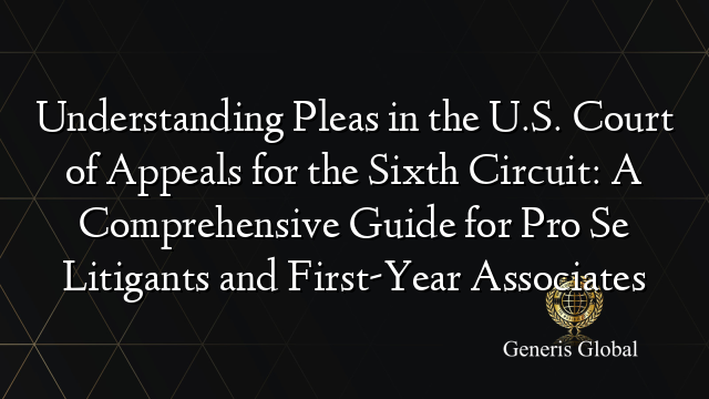 Understanding Pleas in the U.S. Court of Appeals for the Sixth Circuit ...