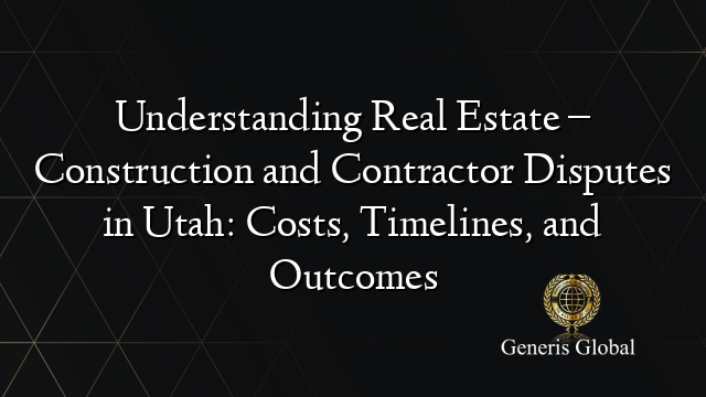 Understanding Real Estate – Construction and Contractor Disputes in ...