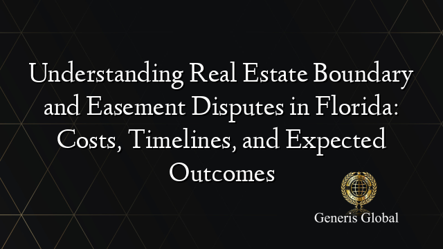 Understanding Real Estate Boundary and Easement Disputes in Florida ...